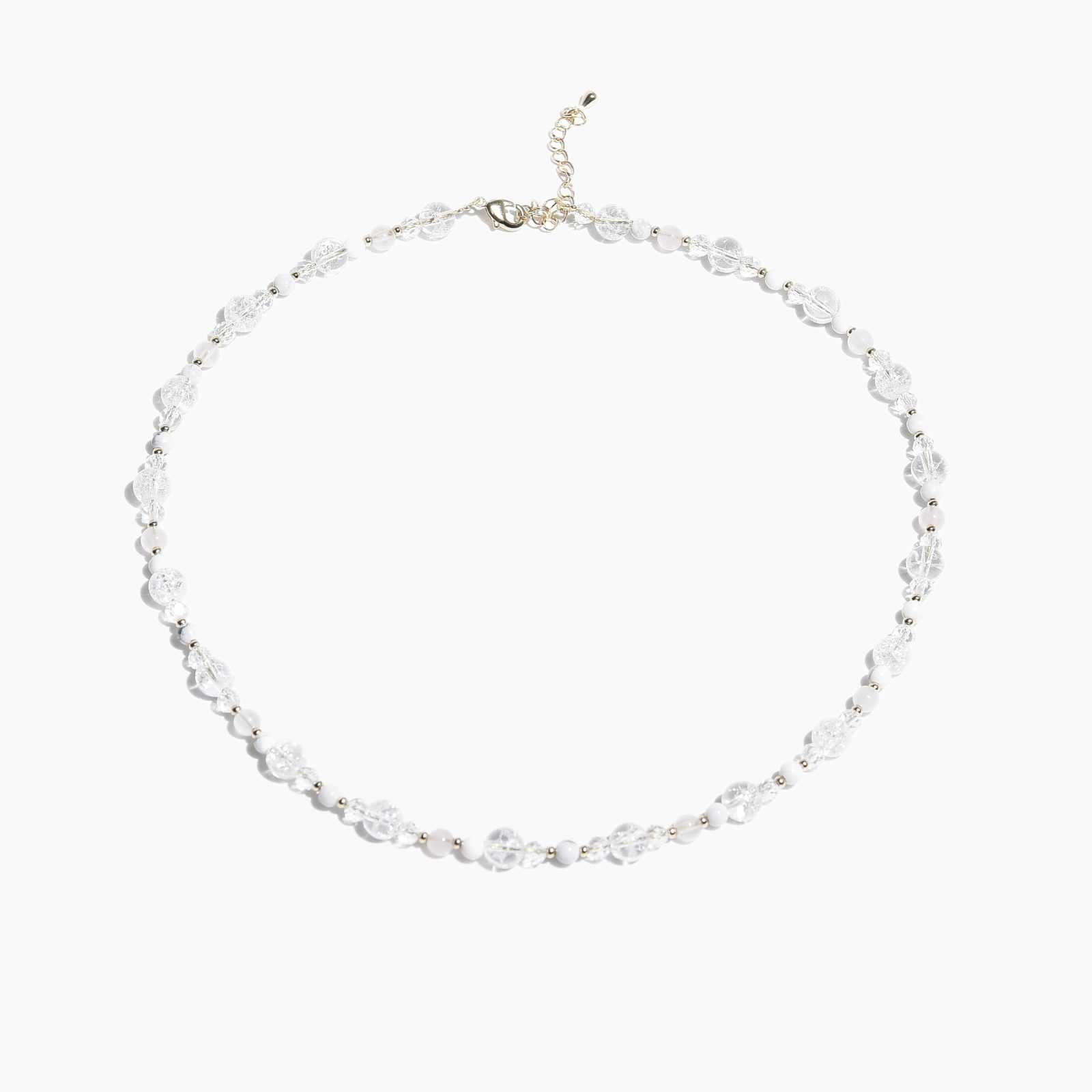 Чокер из снежного кварца, розового кварца и кахолонга купить в интернет ...